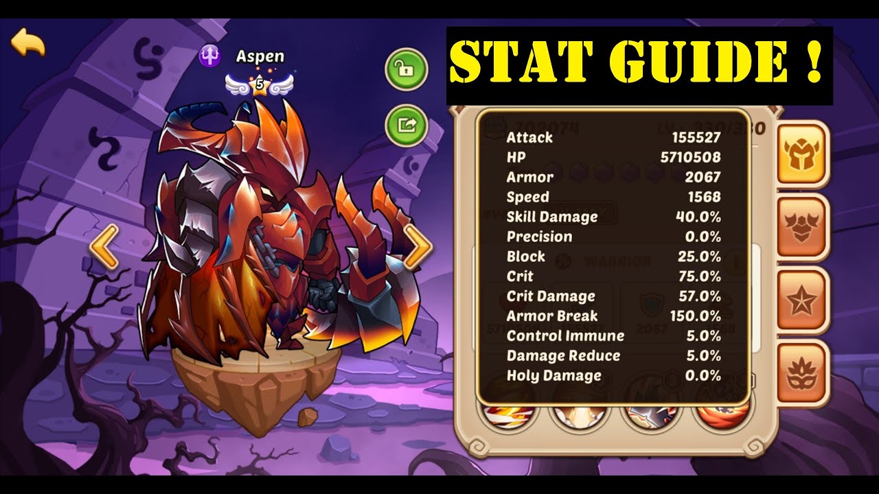 Idle Heroes : Hướng dẫn và Giải thích về các chỉ số [ Stat Guide ...