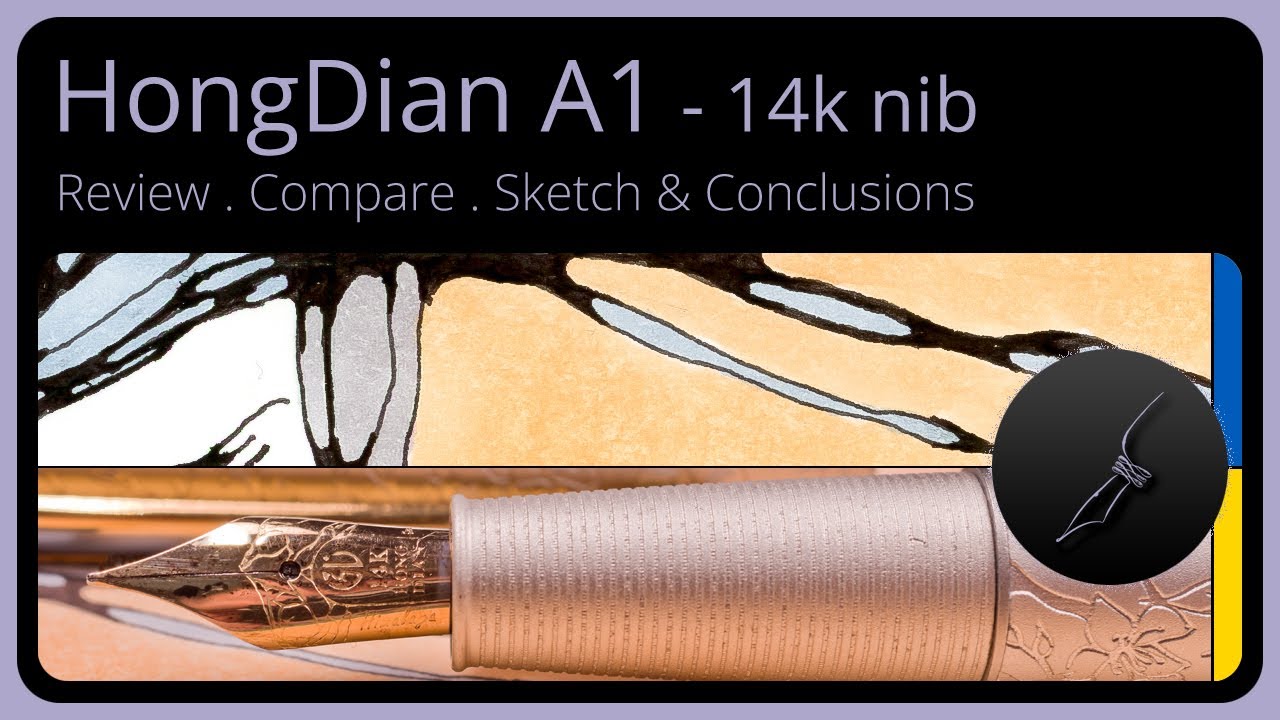 HongDian A1 fountain pen - 14k nib - YouTube