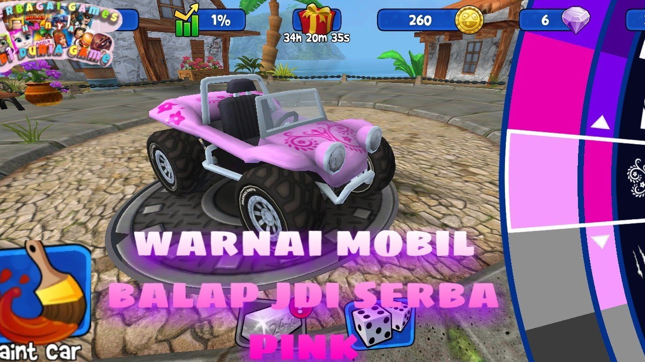 Ubah penampilan mobil balap jadi serba pink|Beach Buggy Racing🏁 - YouTube