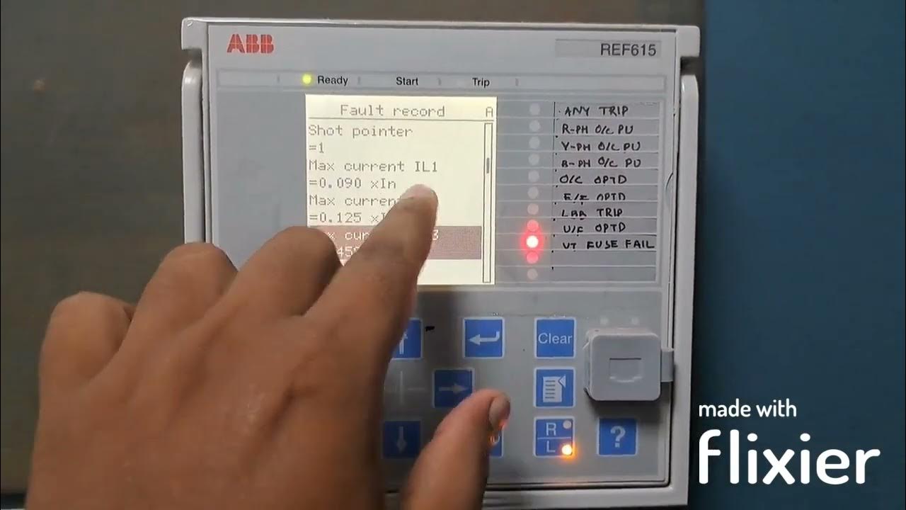 ABB REF615 Relay Fault Report Checking Process - YouTube