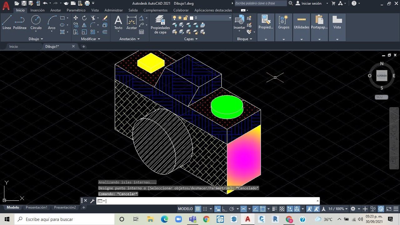 Como dibujar una cámara en Isométrico en AutocaD - YouTube