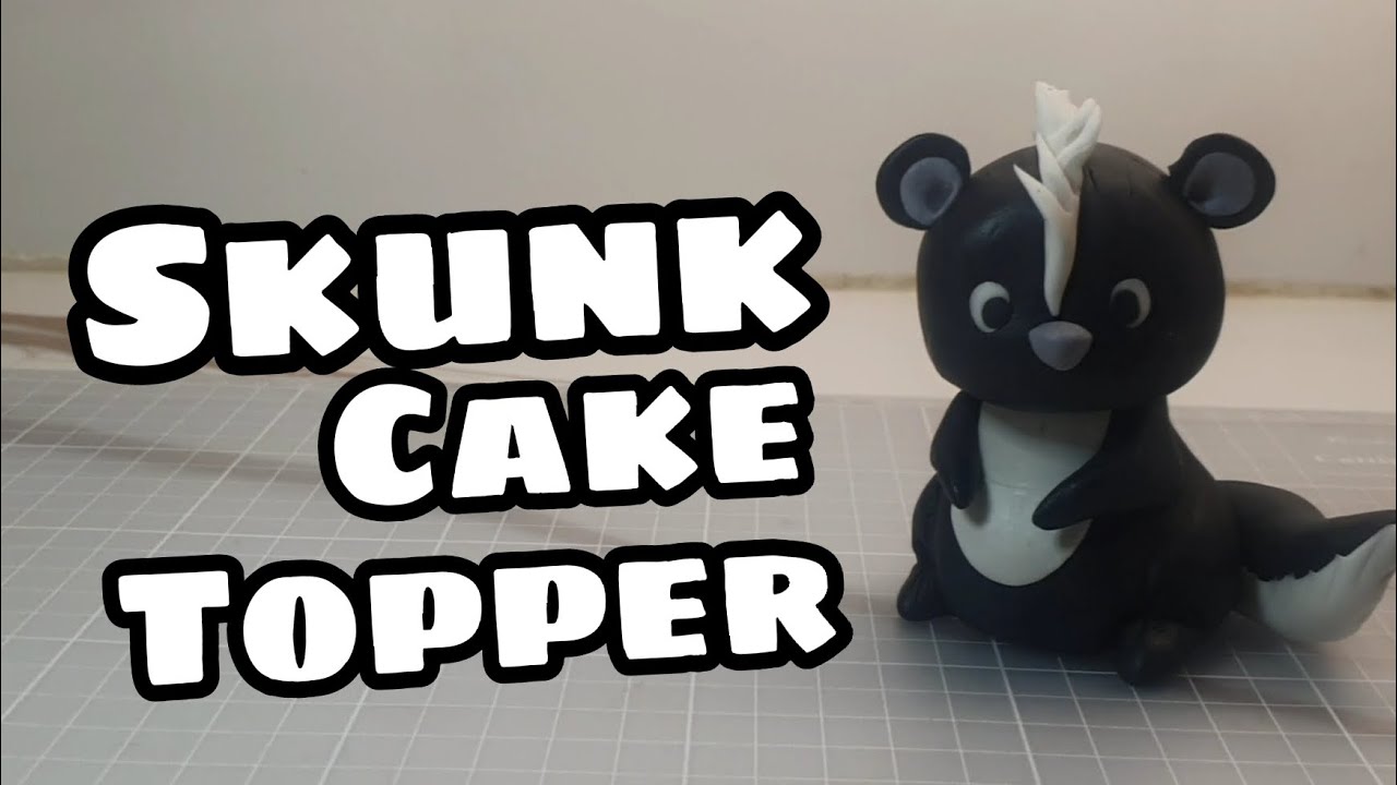 WOODLAND THEME - SKUNK CAKE TOPPER TUTORIAL - YouTube