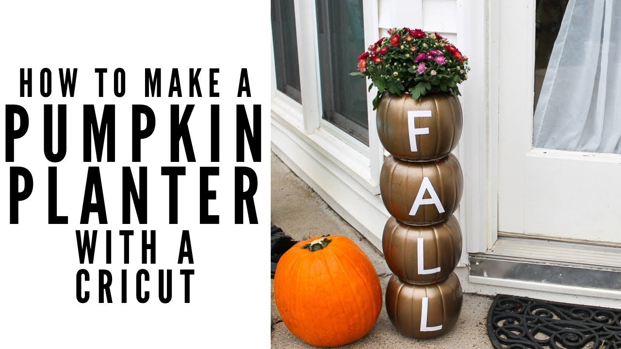 Make a Pumpkin Planter with a Cricut Machine - YouTube