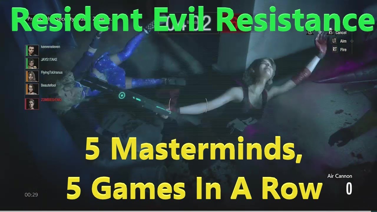 Resident Evil Resistance - 5 Masterminds, 5 Games In A Row - YouTube