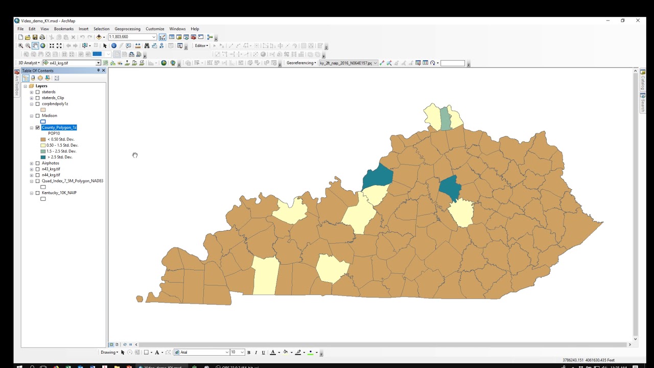 Intro to ArcMap 3 Classification and Symbolizing - YouTube