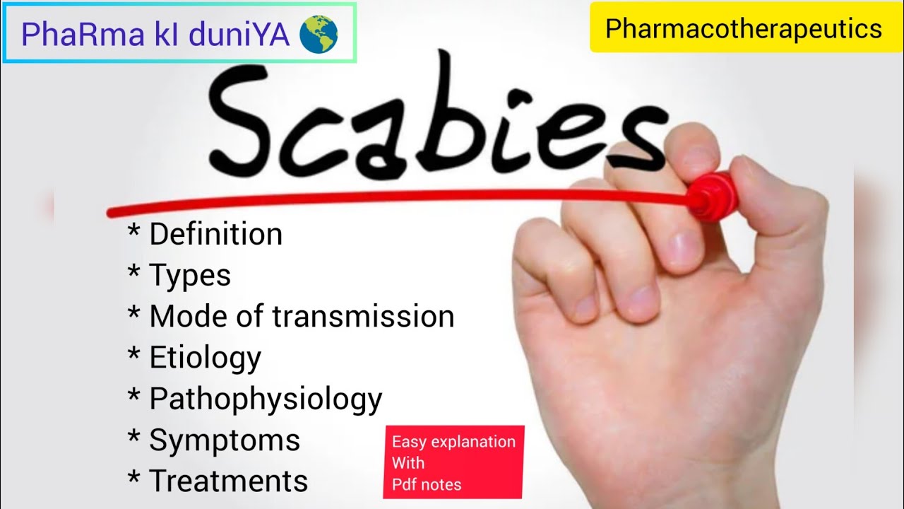 SCABIES | Definition|Types|Etiology|Pathophysiology|clinical ...