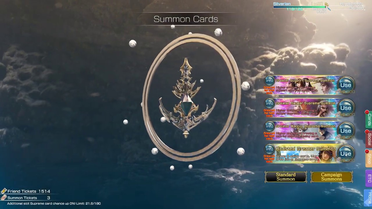 Mobius Final Fantasy July 2019 Boosted Greater Summon - YouTube