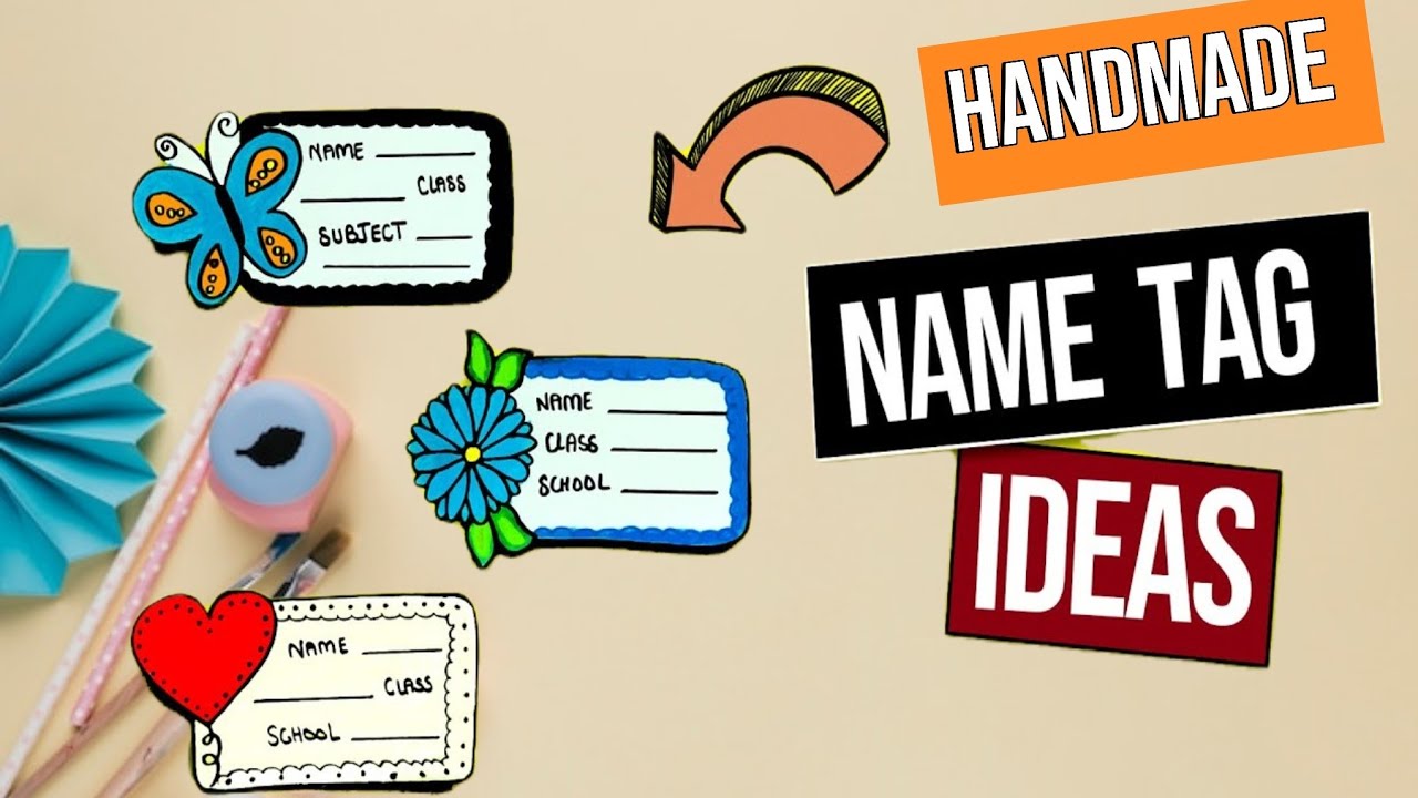 Handmade name tags for notebooks 🤫 For school @Mahi Art gallery♥️ - YouTube