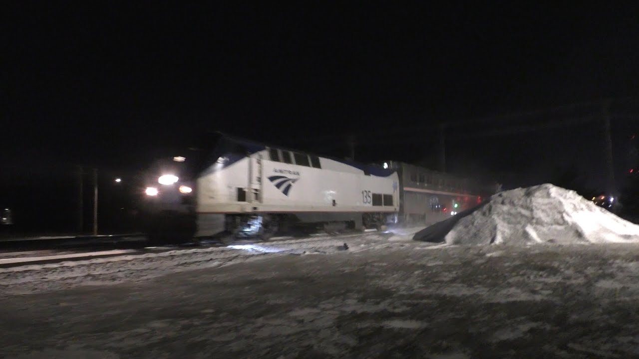 Four Hour Late Amtrak Train With Zero Below Temperature - YouTube