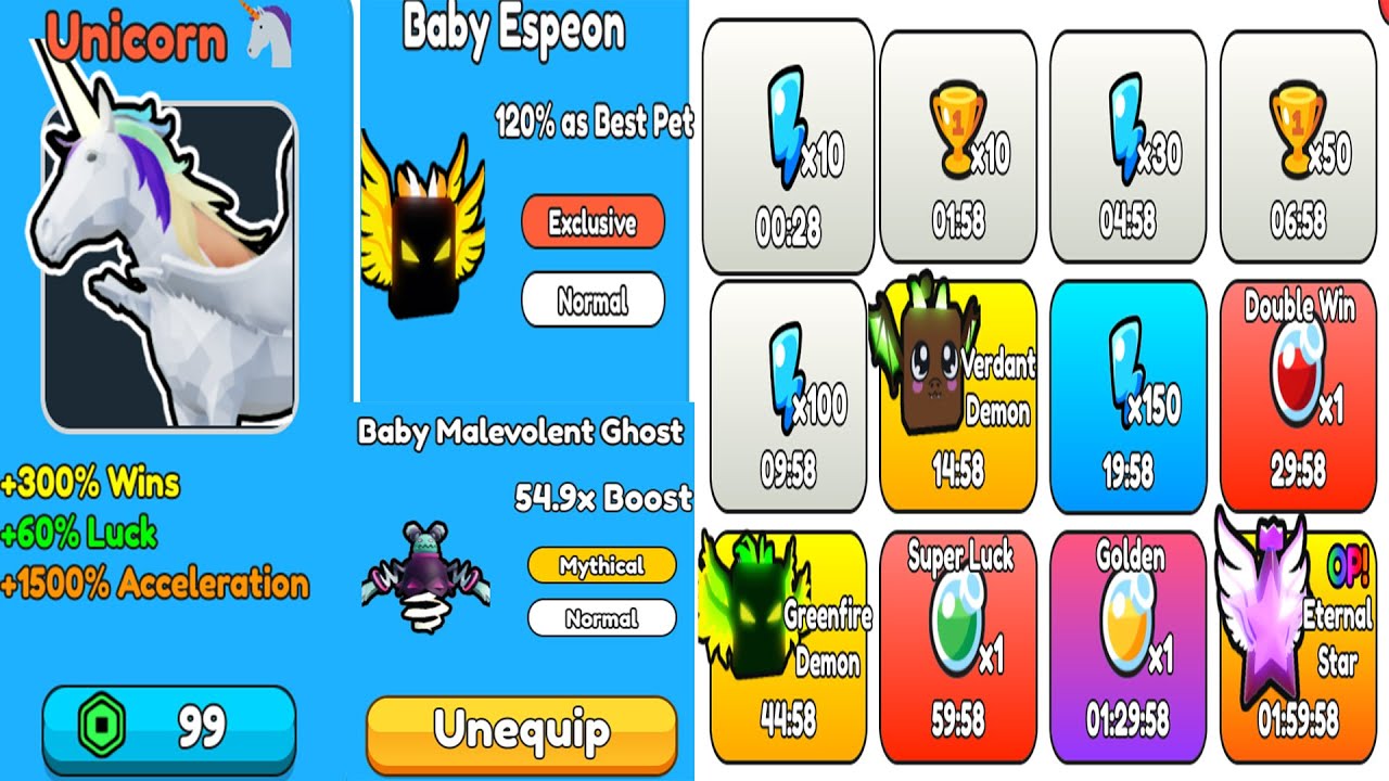 Horse Race [New Partner👸] Unlock UNICORN & Exclusive Baby Espeon Pet ...