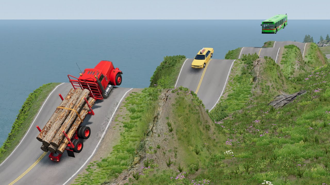 Cars vs Switchback Road Crashes 9 - BeamNG.Drive | BeamNG High Speed ...