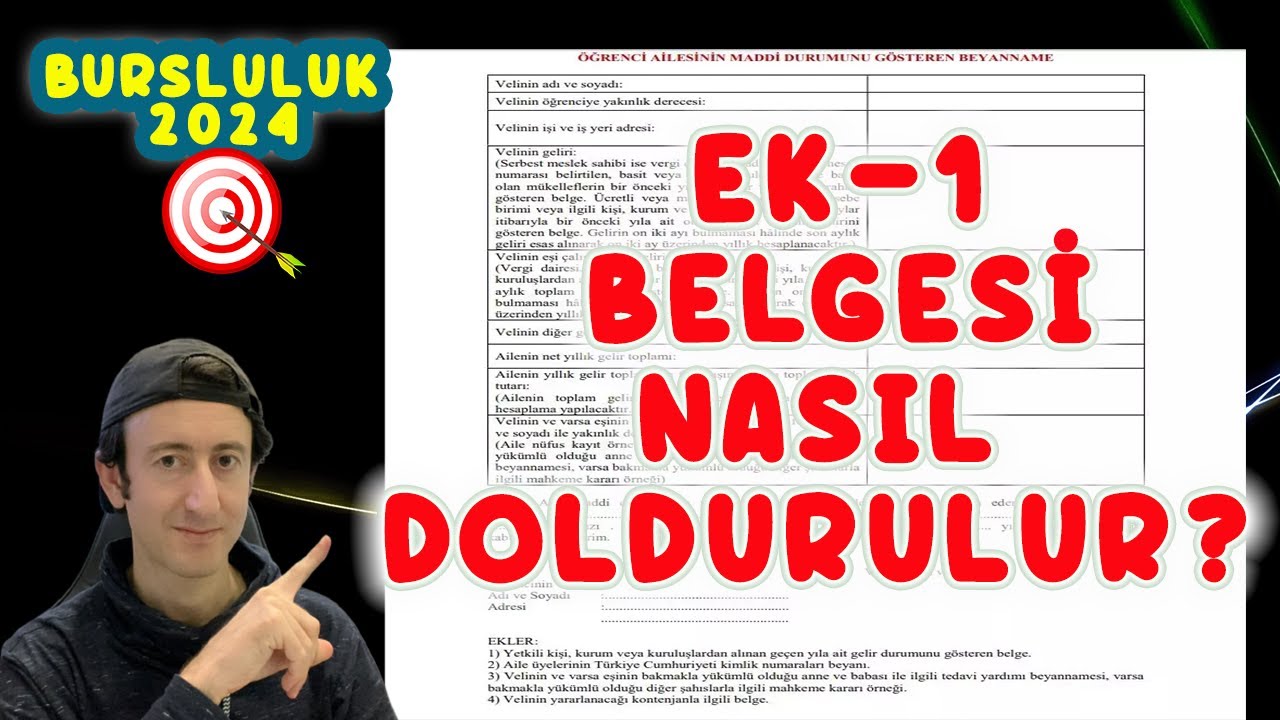 EK 1 BELGESİ NASIL DOLDURULUR? - YouTube