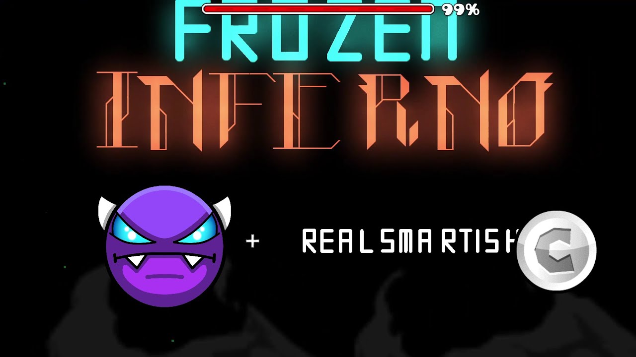 Frozen inferno by RealSmartish(easy demon)(1 of 2 coins) - YouTube