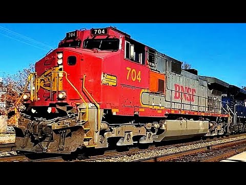 BNSF 704 Faux Bonnet Leads With Montana Rail Link 4316 Second Westbound Manifest On The ...