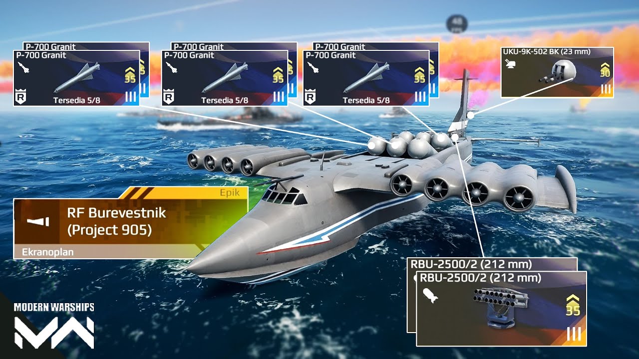 RF Burevestnik (Project 905) Review Kapal OP Class Ekranoplan Made in ...