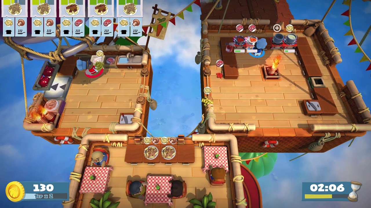 Overcooked 2 / Level 2-3 / 3 Stars / 2 Players - YouTube