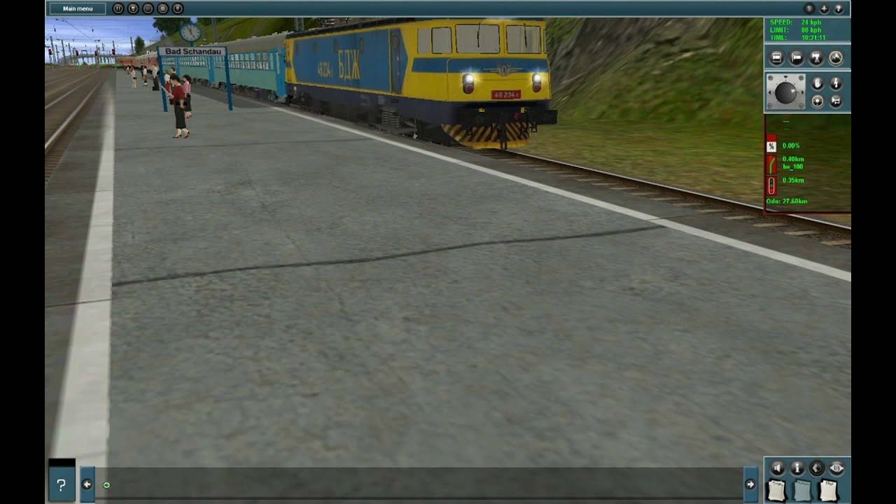 Trainz 2009 BDZ Locomotive Series 46 Braking, Stopping and Departing ...
