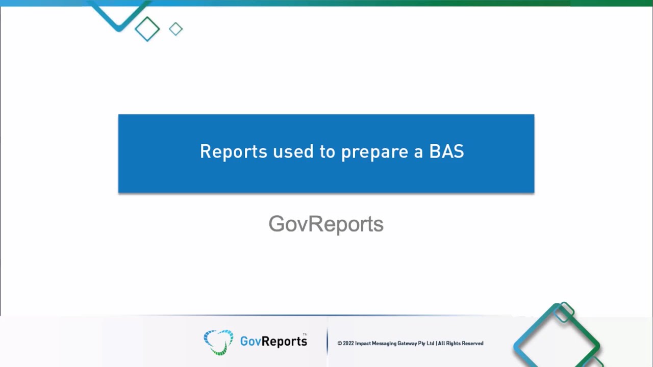 Reports used to prepare a BAS | IAM Business | Training Tutorials - YouTube