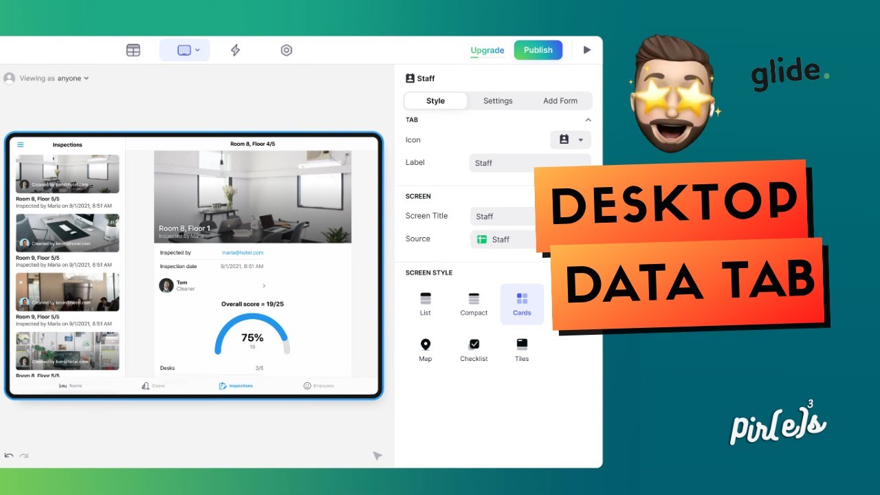NOVIDADES GLIDE: Data Tab & Visão Desktop/Tablet | Glide Apps - YouTube
