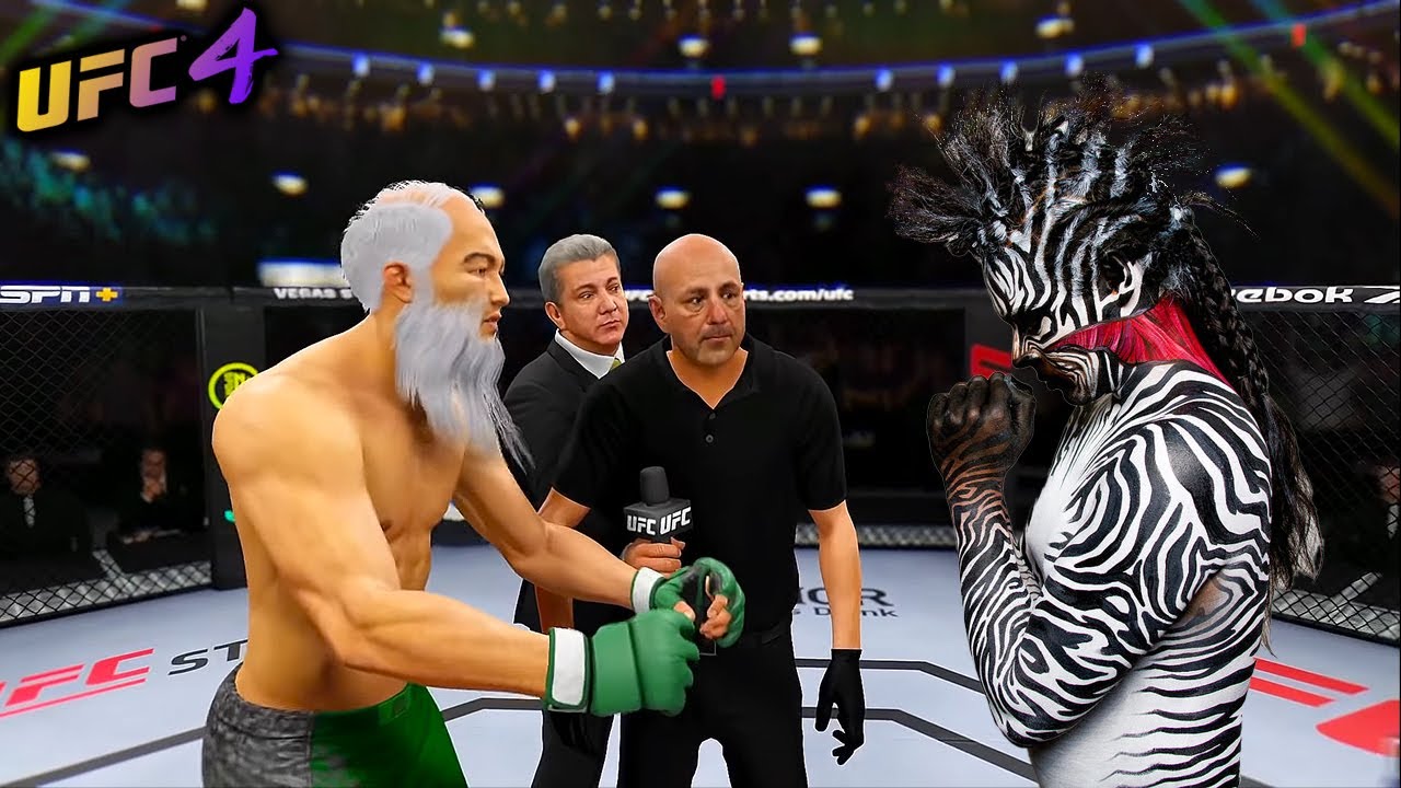 Old Bruce Lee vs. Zebra Man (EA sports UFC 4) - YouTube