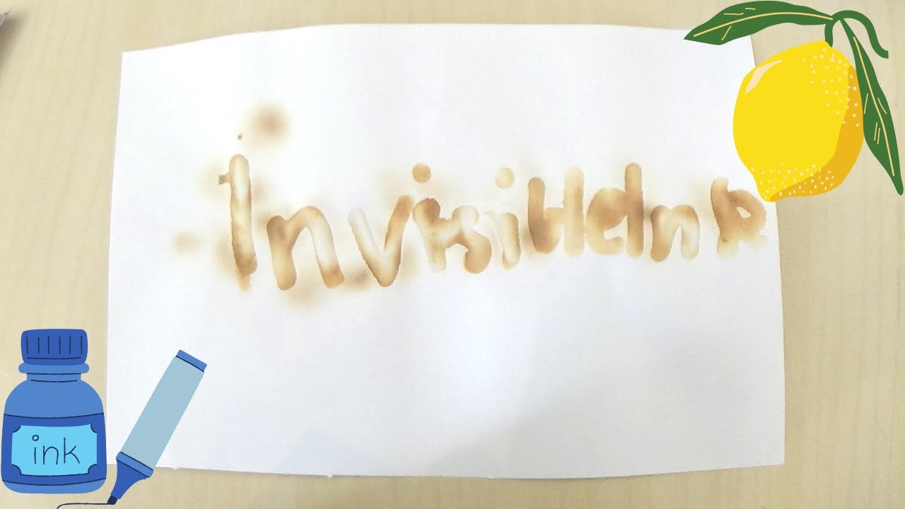How to make Invisible Ink with Lemon juice - YouTube