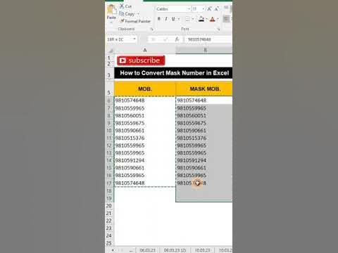 How to Convert in Mask Number in Excel | How to Use Custom Format for ...