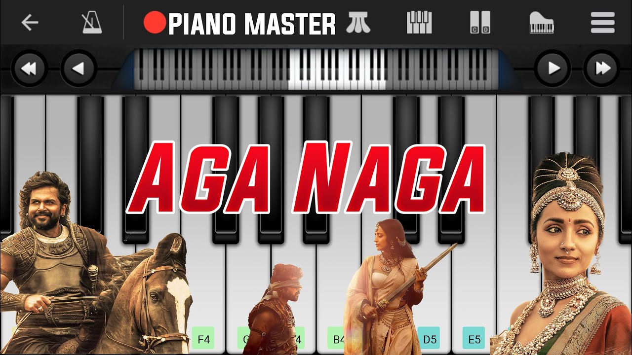 Aga Naga PS - 2 Song Easy Piano Tutorial - YouTube