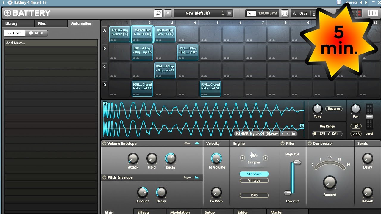 FL Studio Plugin: Battery 4 - Tutorial in Under 5 Minutes - YouTube