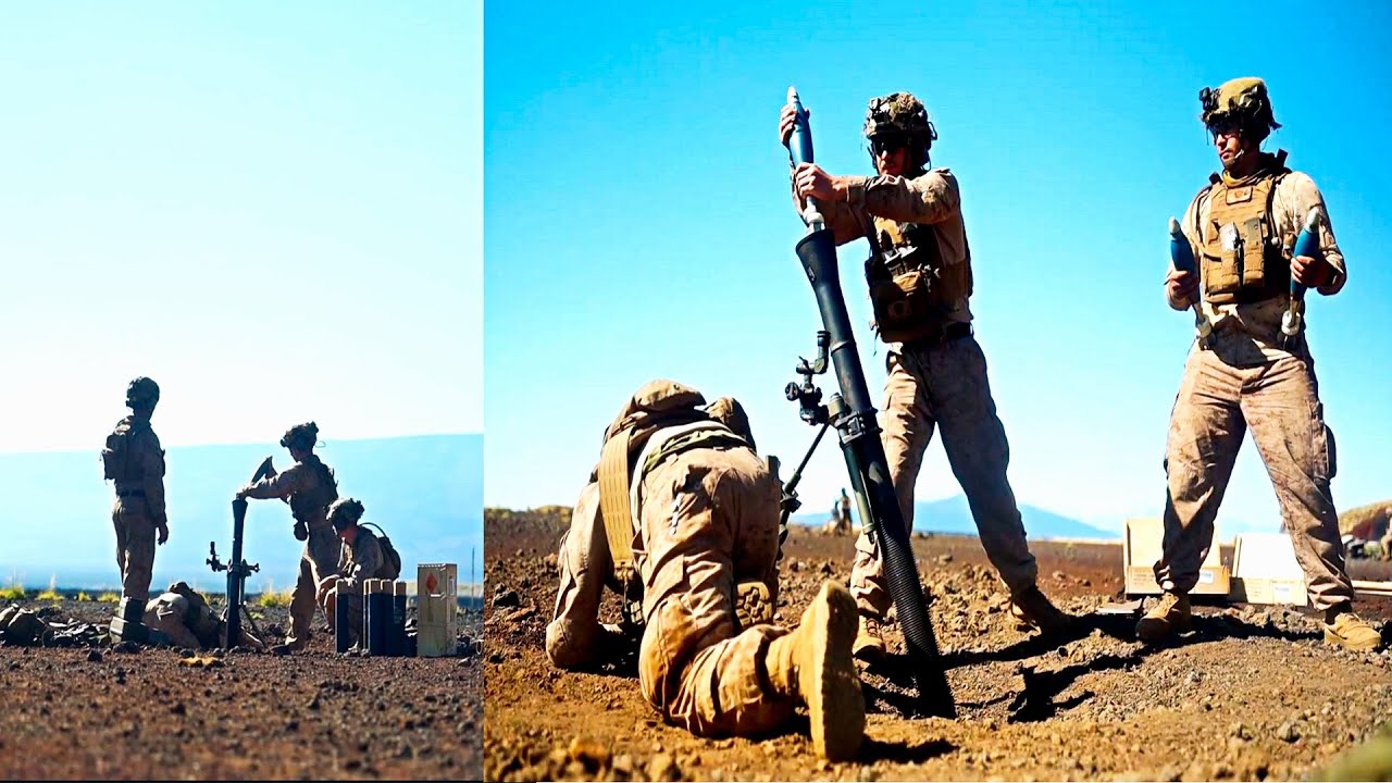 US MARINES BLAST INTO ACTION WITH LIVE-FIRE MORTAR TRAINING IN HAWAII ...