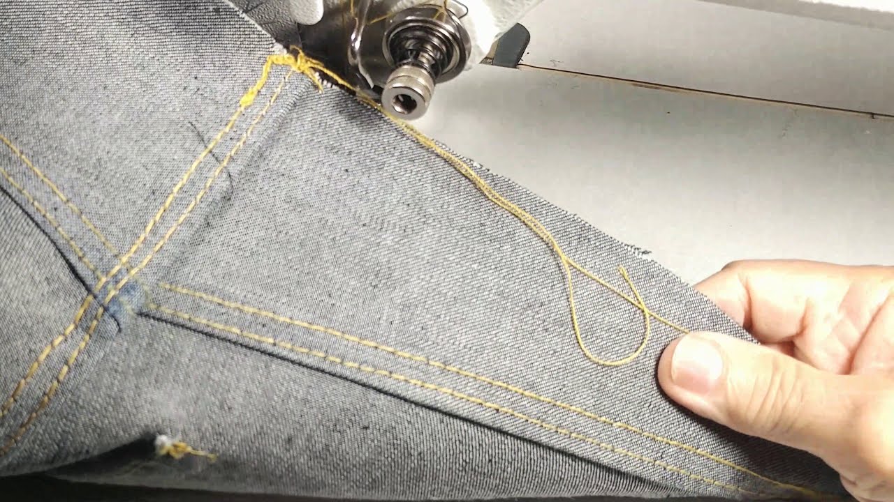 How to Sew Flat Fell Seam on Center Back of Jeans _ Beginner's Guide ...