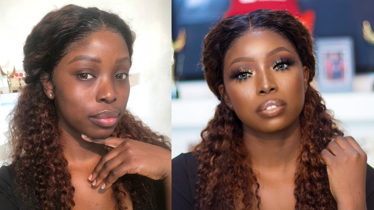 MAKEUP TRANSFORMATION:BEFORE AND AFTER MAKEUP TRANSFORMATION ON DARK ...