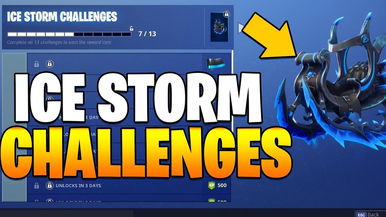 *NEW* ALL ICE STORM CHALLENGES Fortnite SEASON 7 Winter EVENT - YouTube