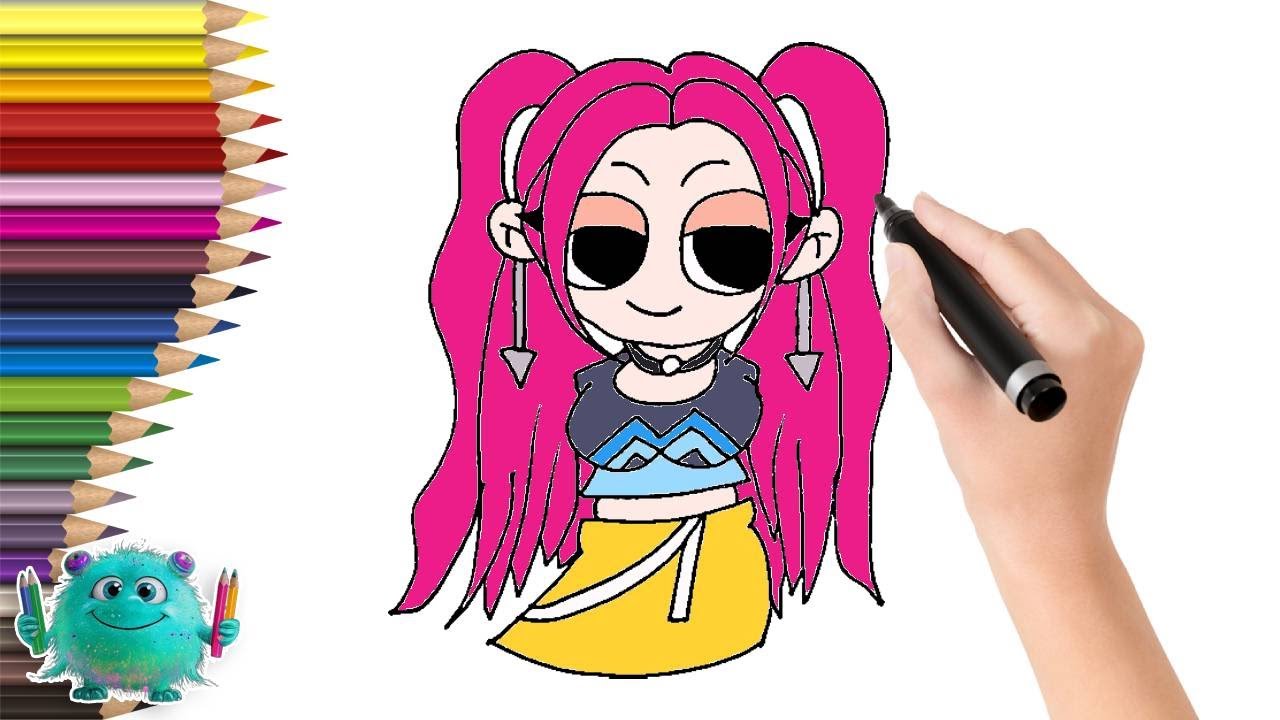 How to Draw K-POP Mira – Cute Idol Star 🌸🎤 - YouTube