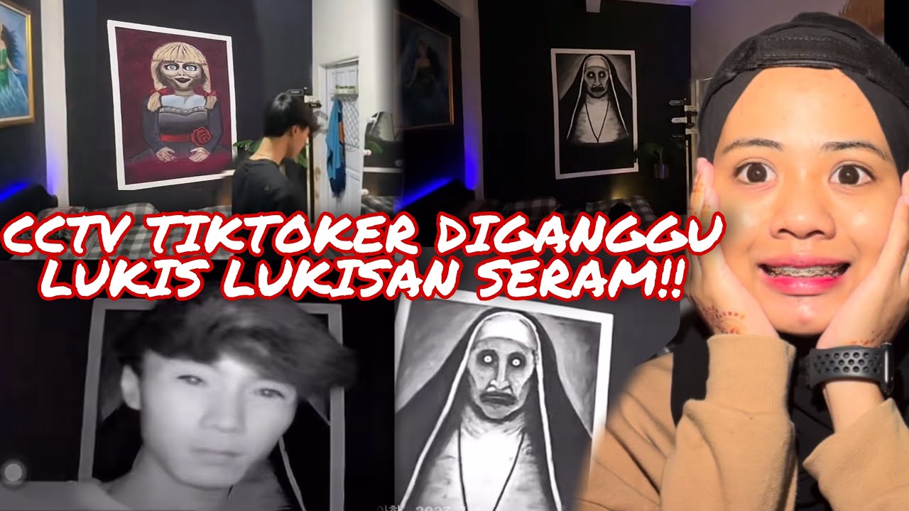 VIRAL CCTV TIKTOKER DIKACAU TERUK LEPAS LUKIS LUKISAN SERAM ‼️ - YouTube