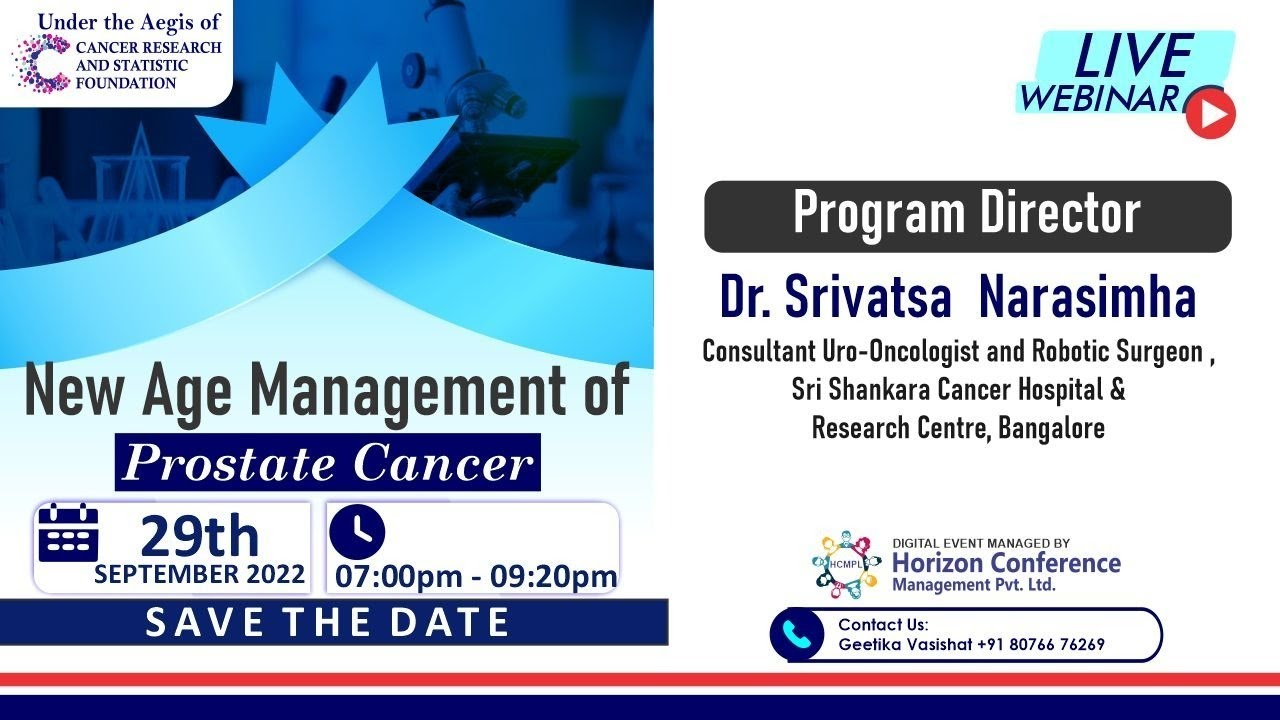 New Age Management of Prostate Cancer - 29th Sept - YouTube