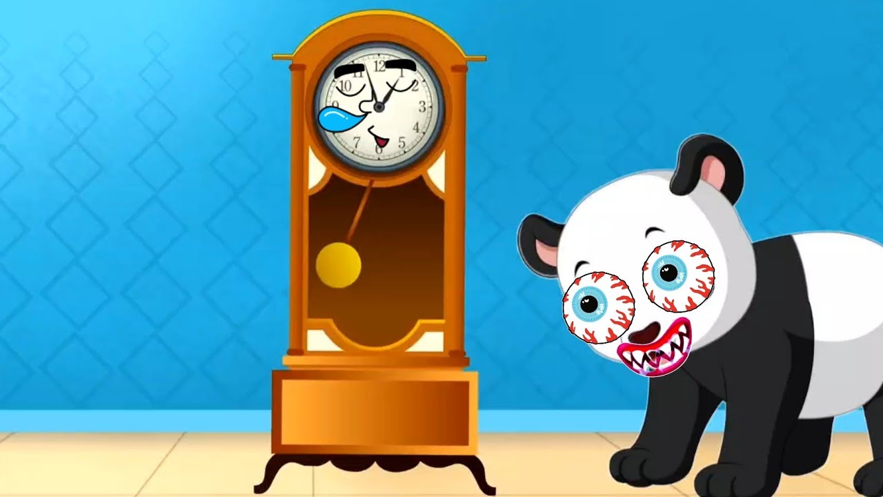 THE PANDA WAKE UP THE SLEEPING CLOCK | HICKORY DICKORY DOCK - YouTube