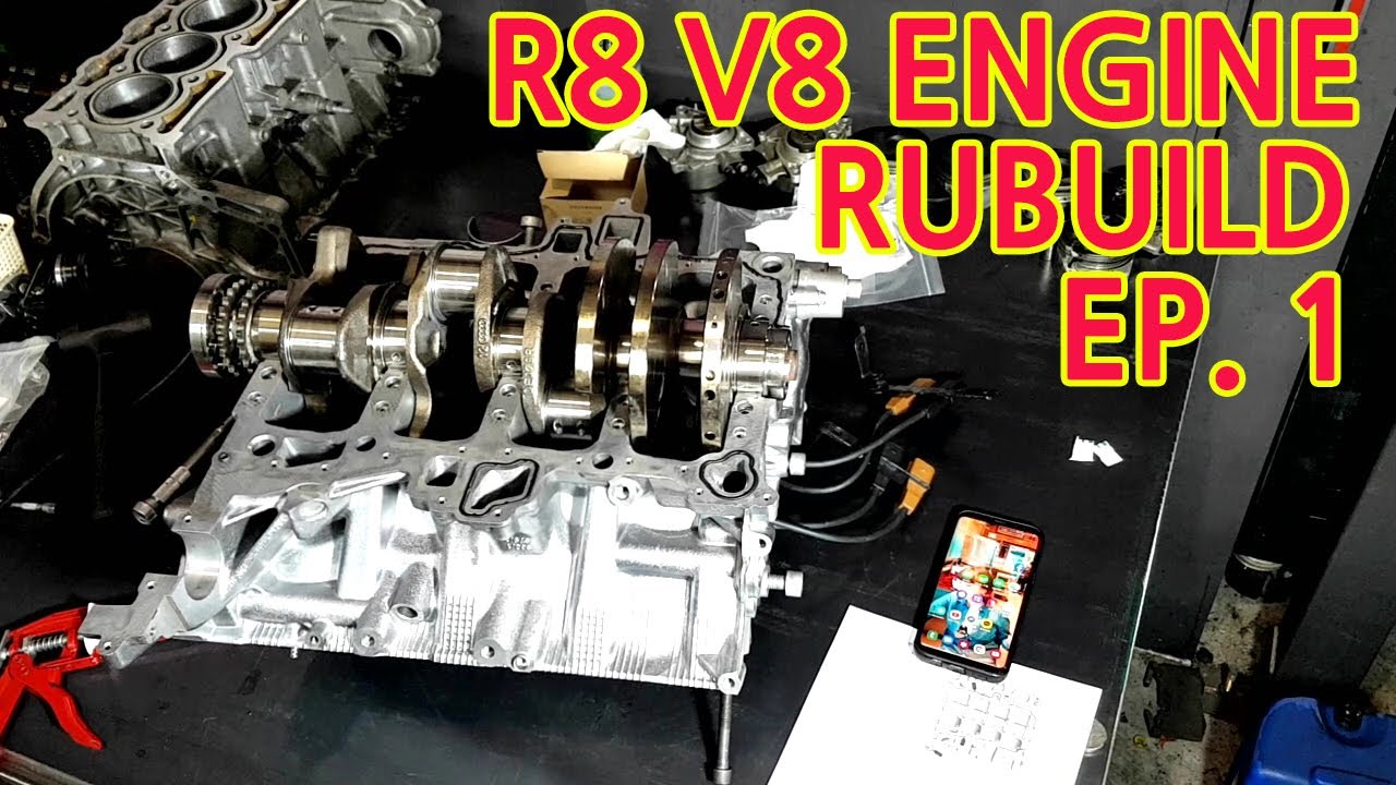 [CC] AUDI R8 V8 ENGINE REBUILD PART 1. Crankshaft Assembly, 아우디 R8 V8 ...