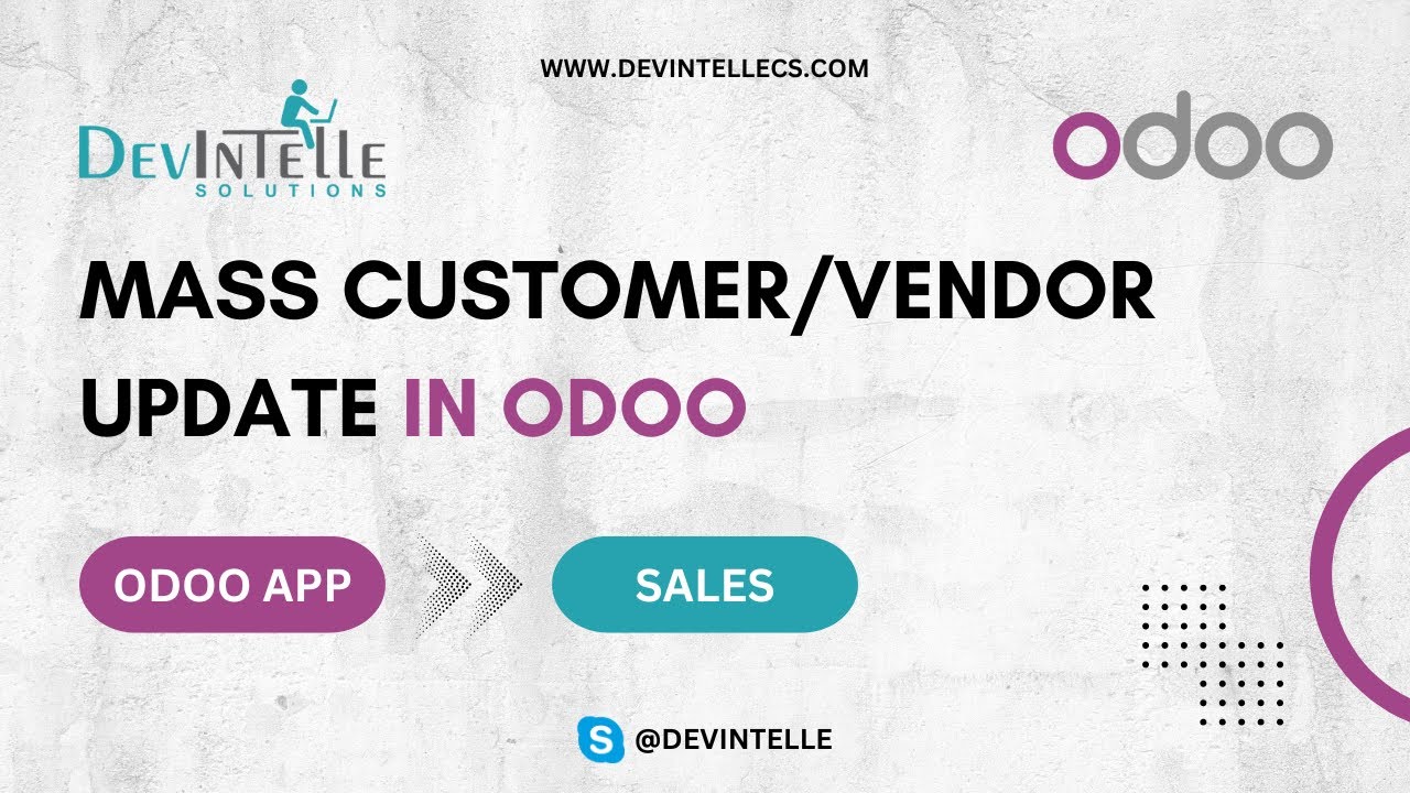 Mass Customer/vendor update in Odoo | Odoo Customer and Vendor ...