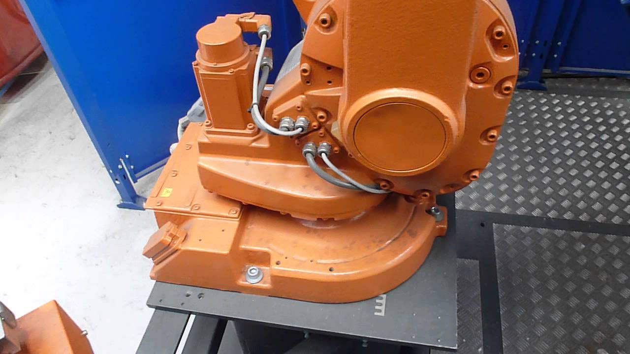 Lot 204 ABB R 300 Single LC Robotised Welding Cell - YouTube