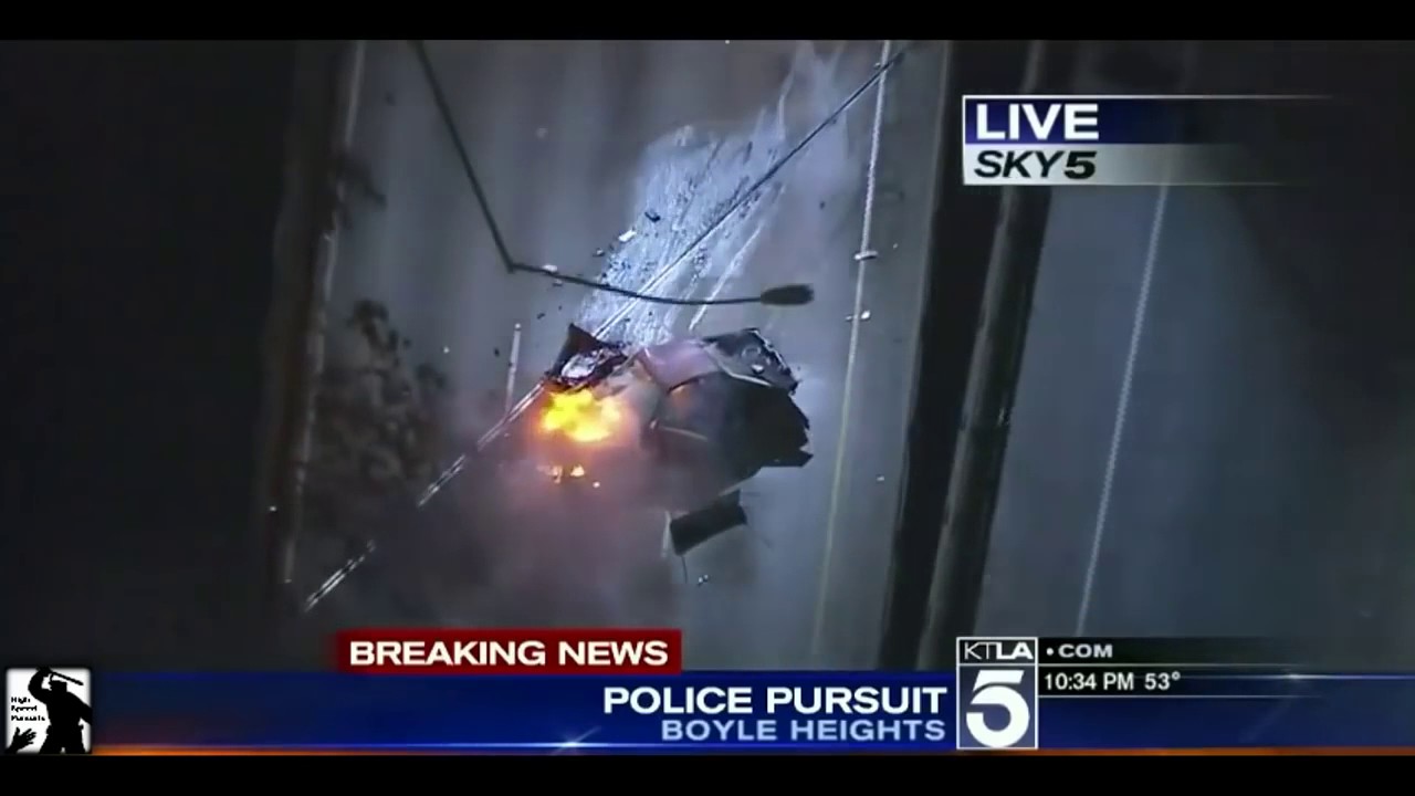 Police Chase - High Speed Police Chase Ends With Car Crash & Explosion ...