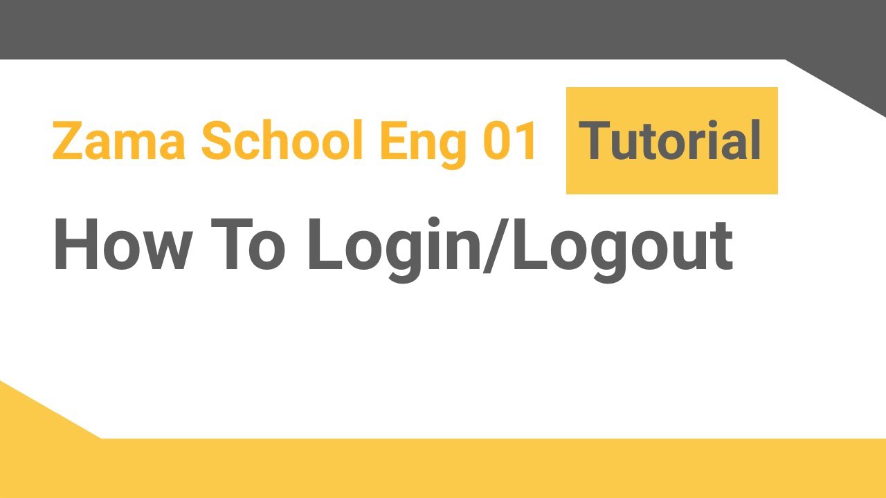 How to login and logout: |School Management Software| |ENG Version ...