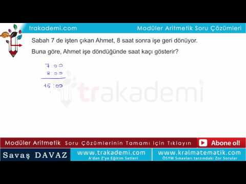 Modüler Aritmetik Soru Çözümleri Soru 001