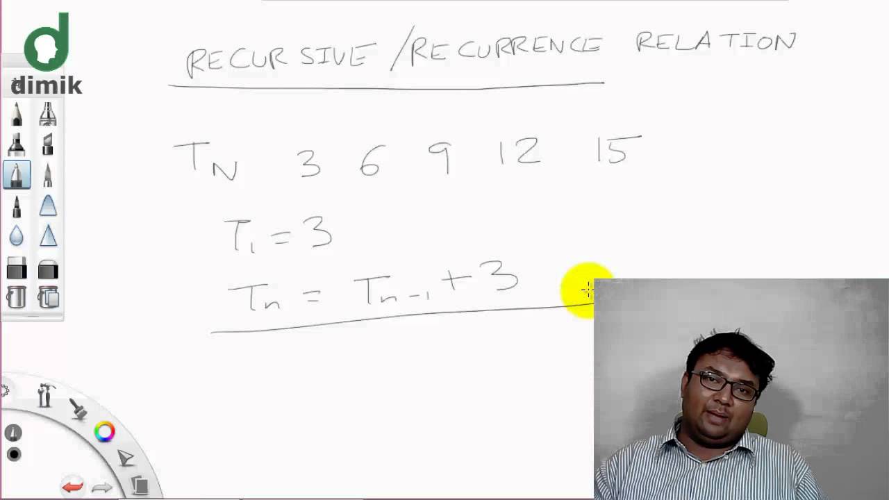 CS101 - Discrete Mathematics - Recurrence Relation - YouTube
