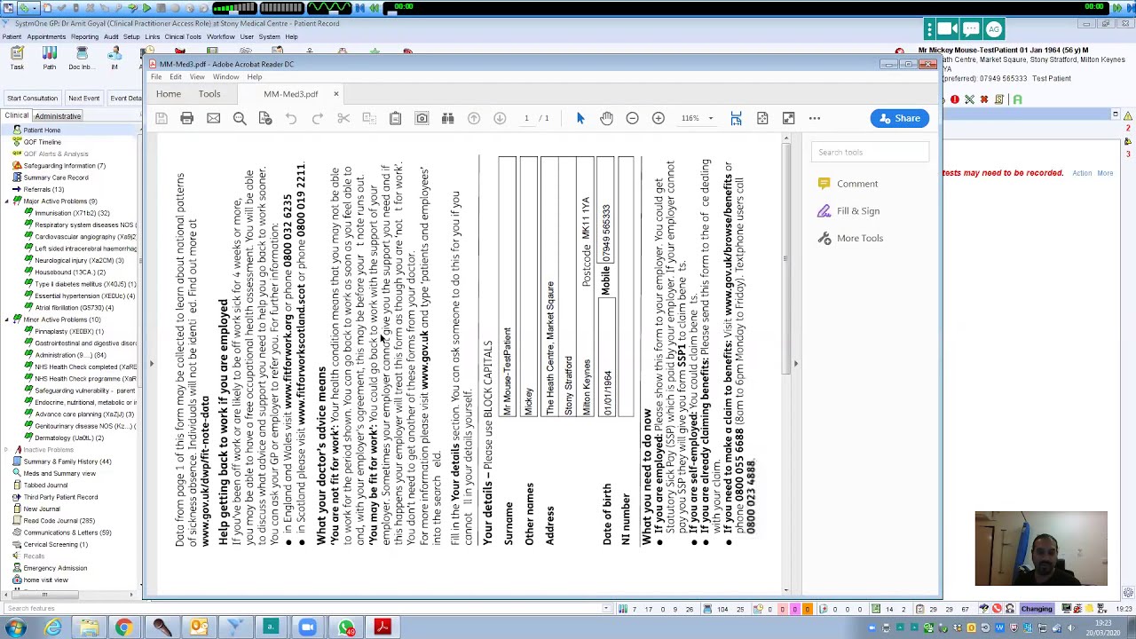 How to create electronic Med3s and send to patients via SMS - YouTube