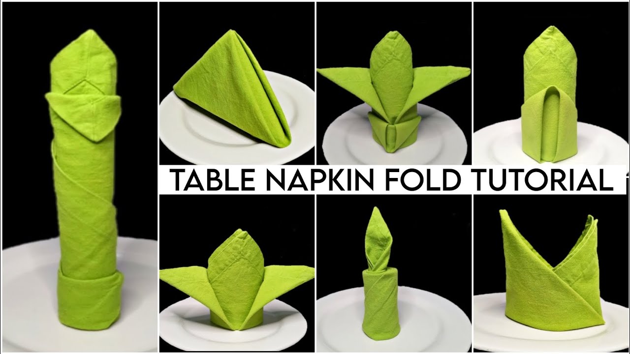 Table Napkin Folding Tutorial Part-1 - YouTube