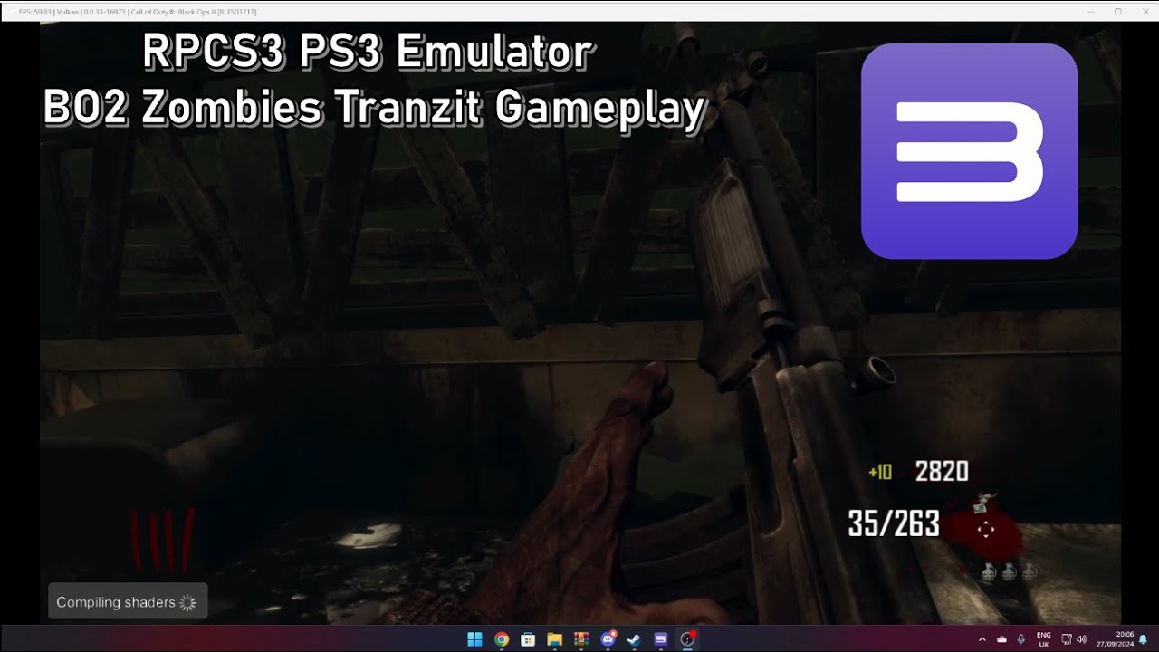 RPCS3 PS3 Emulator | BO2 Zombies Tranzit Gameplay - YouTube