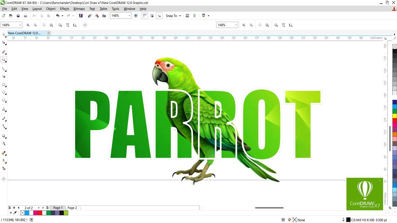 Corel Draw x7 Typography Tutorial |corel draw designs - YouTube