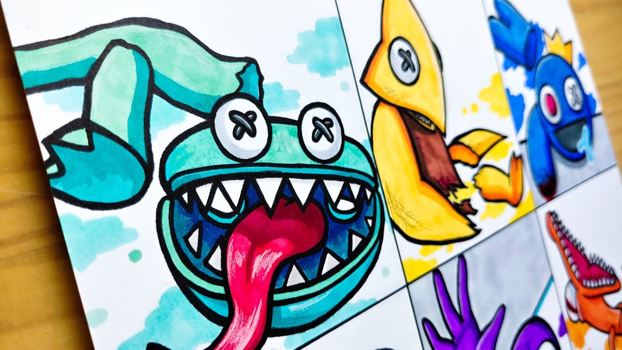 [DRAW] rainbow friends CHAPTER 2 dead..Jumpscare cyan easter egg::레인보우 ...