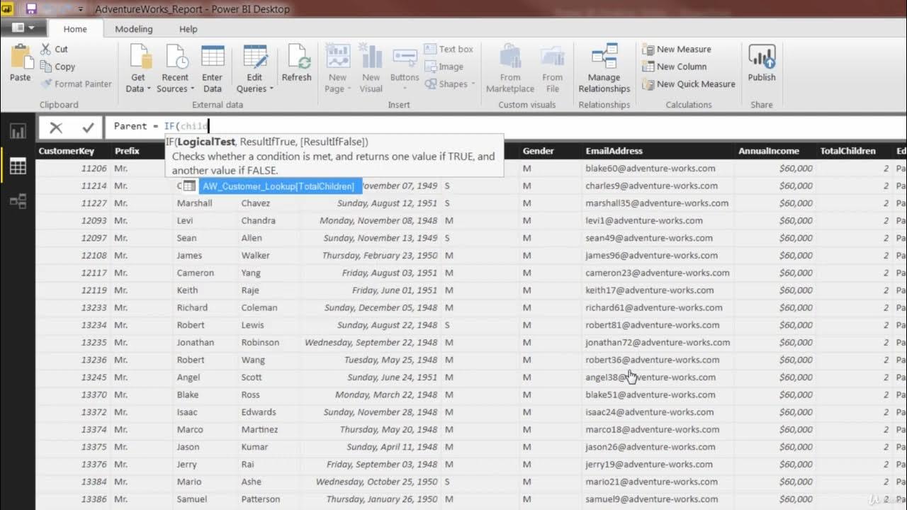 DAX Demo Conditional & Logical Functions IFANDOR | Microsoft Power BI Desktop for Business - YouTube