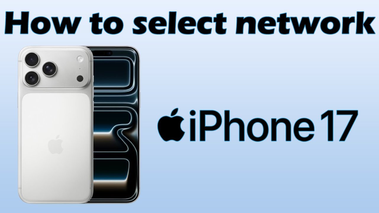 How to select network on iPhone 17 - YouTube